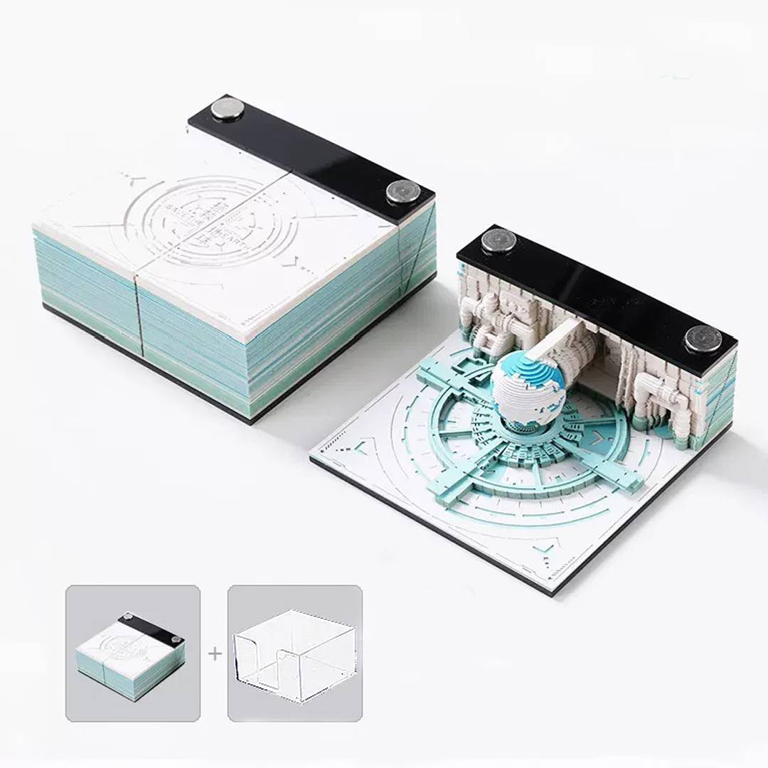 3D Notepad Memopad Papercraft Save the Planet Mini Set Blue (IQM226 ...