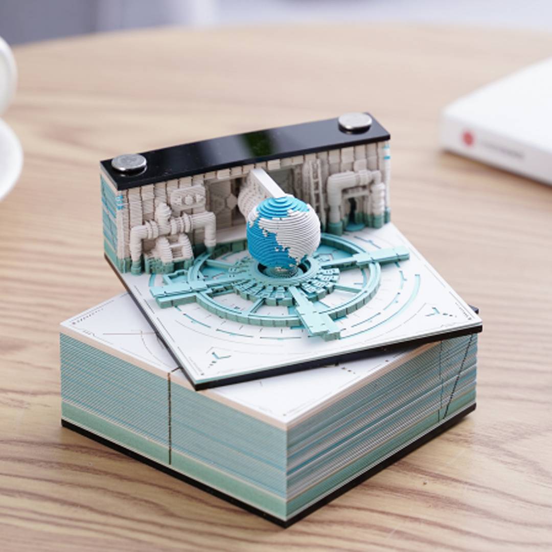3D Notepad Memopad Papercraft Save the Planet Mini Set Blue (IQM226 ...
