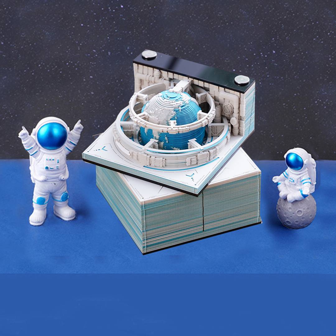 3D Notepad Memopad Papercraft Save the Planet Medium Set Blue (IQM219 ...