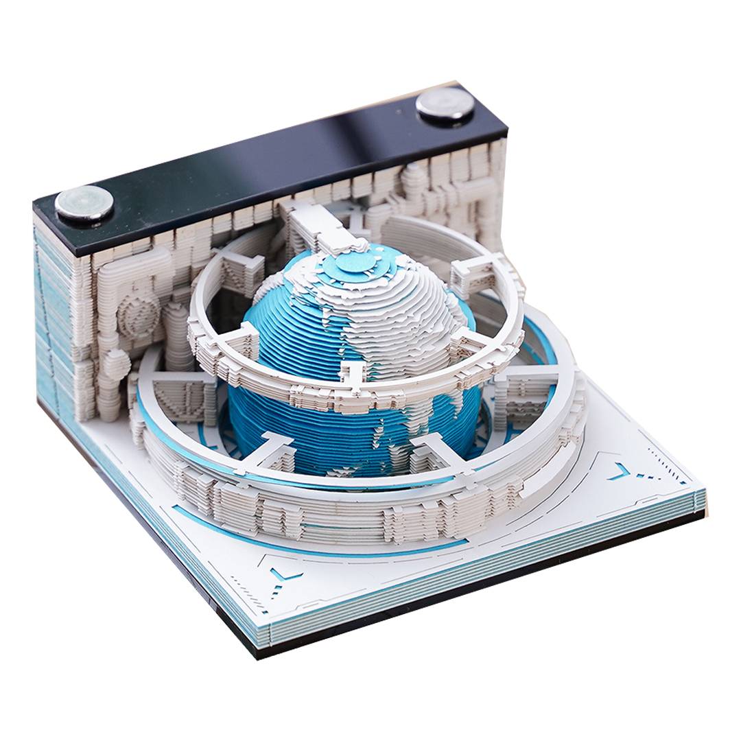 3D Notepad Memopad Papercraft Save the Planet Medium Set Blue (IQM219 ...