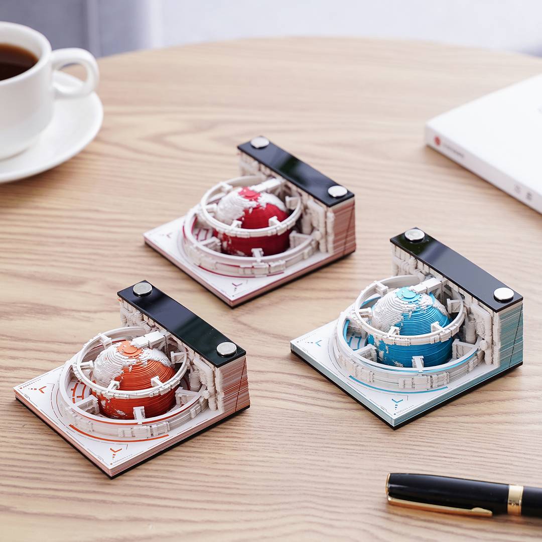 3D Notepad Memopad Papercraft Save the Planet Medium Set Blue (IQM219 ...