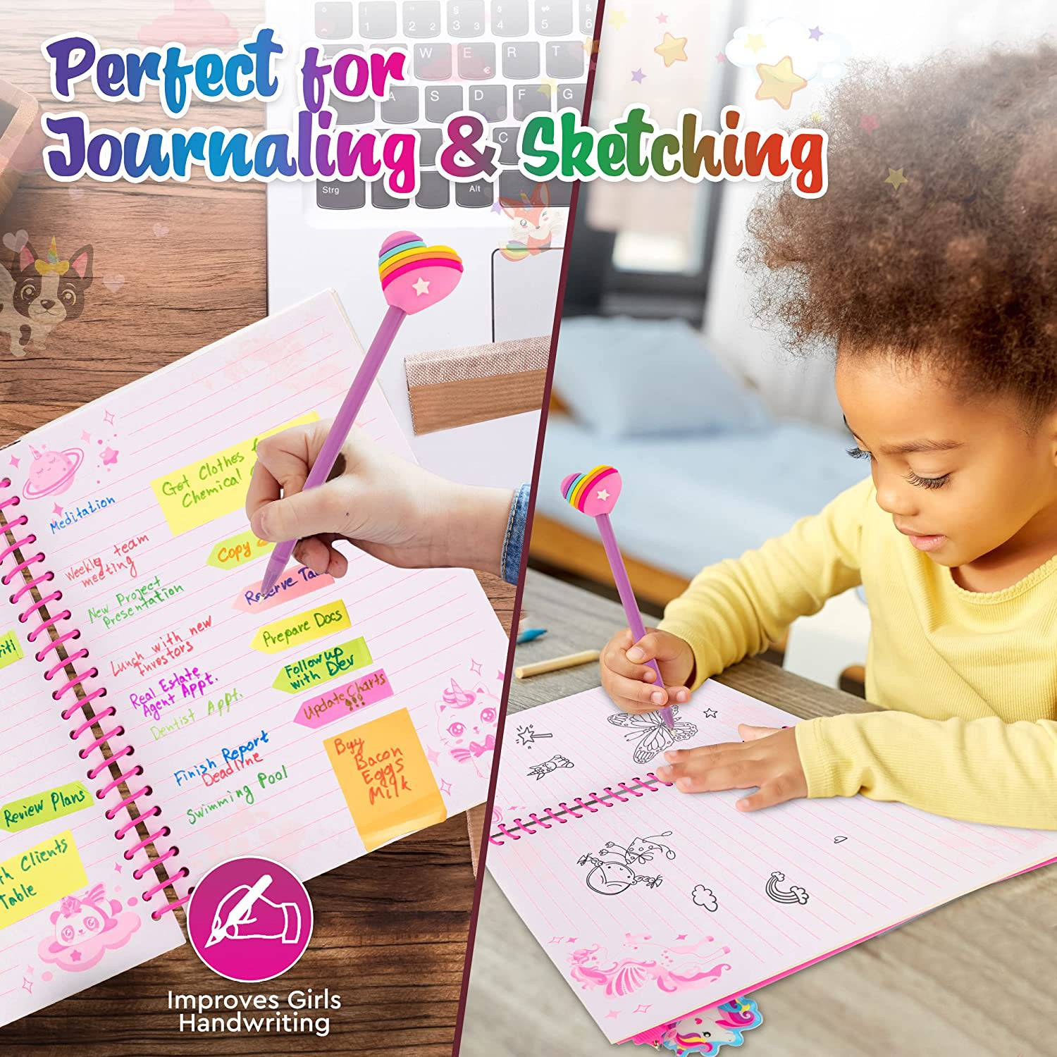 Hot Focus Gel Pentastic Little Monster & Friends Stationery Writing Fun ...