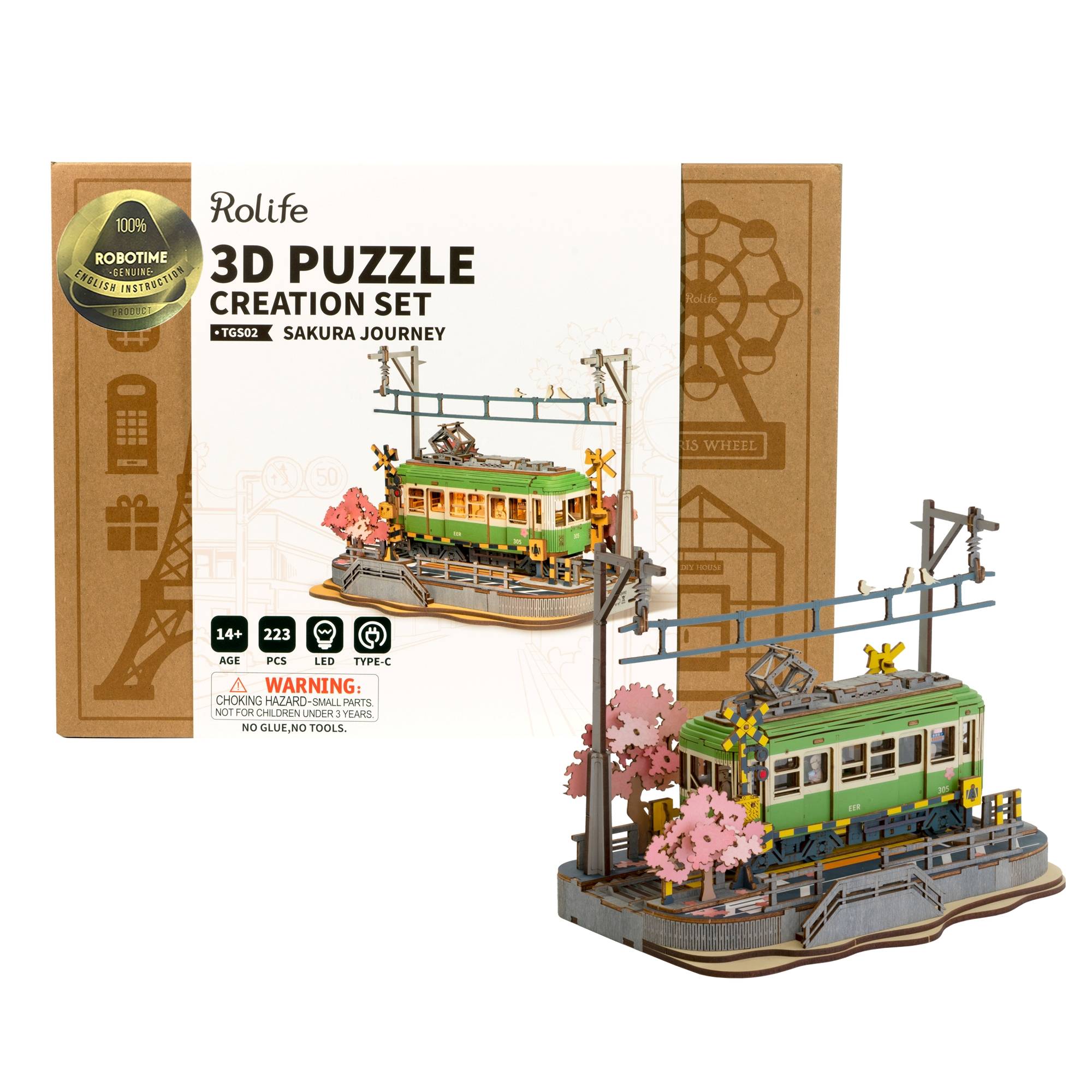 Robotime Rolife Sakura Journey 3D Wooden Puzzle (TGS02)
