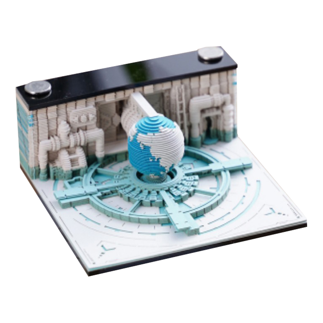 3D Notepad Memopad Papercraft Save the Planet Mini Set Blue (IQM226 ...